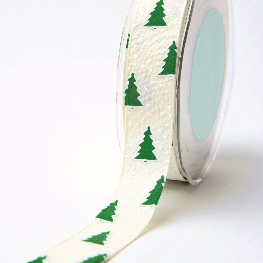 Christmas Tree - Natural Cotton Ribbon – Rose Mille