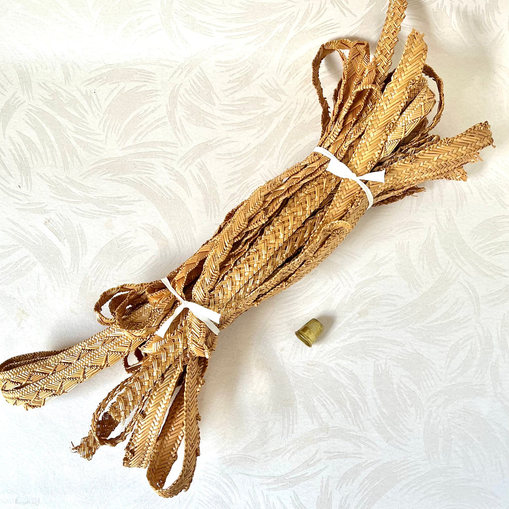 Natural Millinery Straw Scrap Bundle - Vintage – Rose Mille