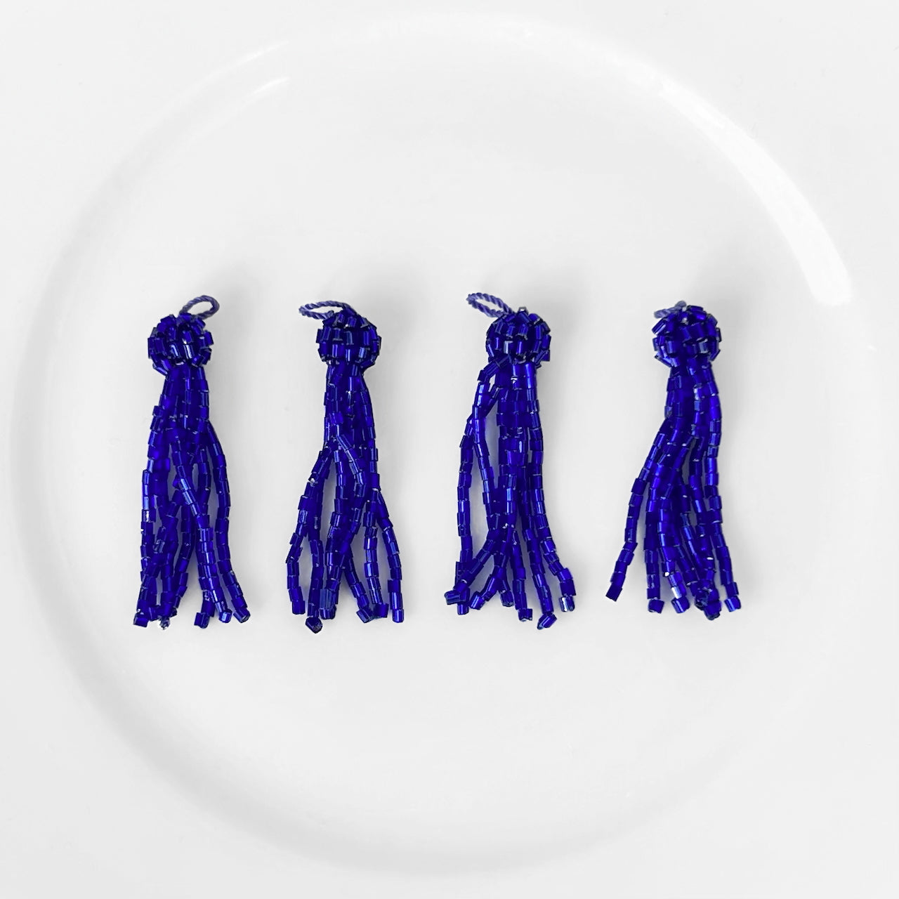 Glass Bugle Bead Tassels 1-3/4" - Vintage - Multiple Colors – Rose Mille
