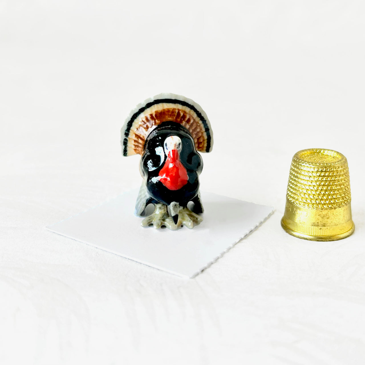 Miniature Porcelain Turkey – Rose Mille