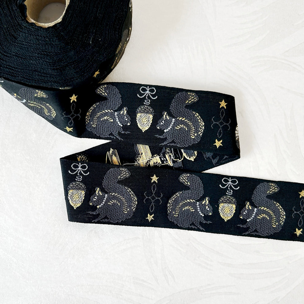 Squirrels, Organic Cotton Jacquard Ribbon - Multiple Colorways – Rose Mille