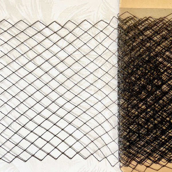 Black Vintage Silk Millinery Netting – Rose Mille