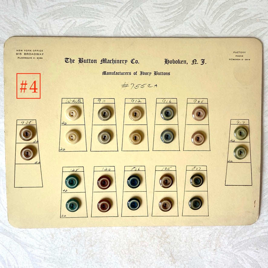 Button Salesman Sample Cards - The Button Machinery Co. – Rose Mille