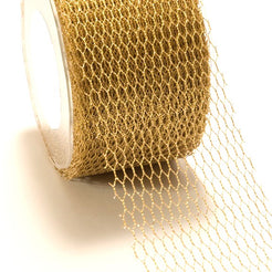 Metallic Gold Mesh Net Ribbon – Rose Mille