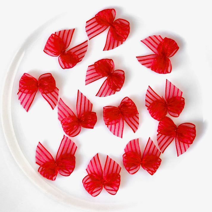 Sheer Stripe Bow – Rose Mille