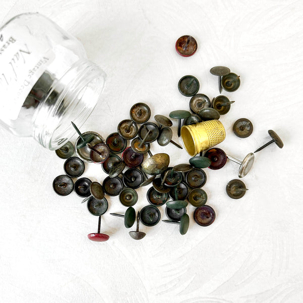 Brass Nail Head Upholstery Tacks - Vintage – Rose Mille