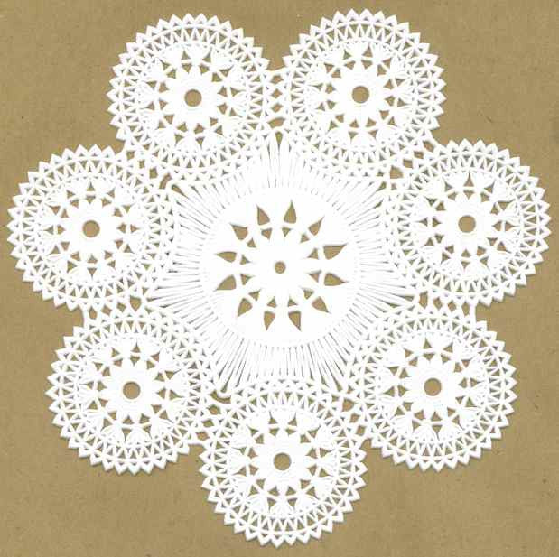 Doily Circles, Dresden Trim – Rose Mille